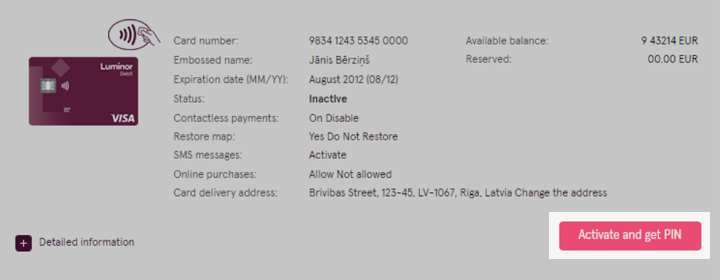 Card help page | Luminor