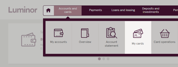 Card help page | Luminor